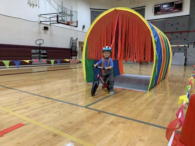 Tiny Tykes Bike Obstacle Course